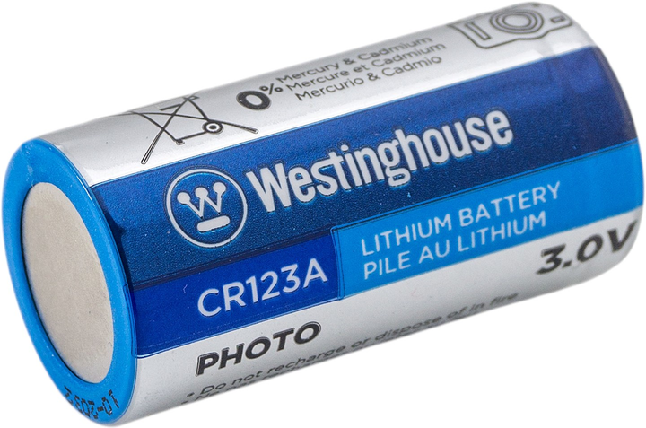 Литиевая батарейка Westinghouse Lithium CR123A 1шт/уп упаковка ...