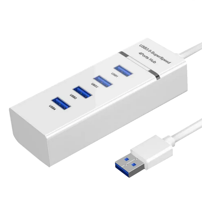 USB HUB UKC Ultra Slim 4-портовый USB Хаб 3,0 303 30см Белый (White ...
