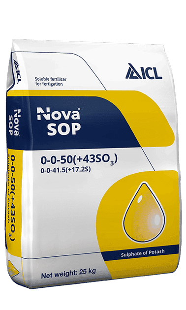 Сульфат калия Nova SOP (Новая СОП) 0-0-50 + 43SO3 ICL 25 кг – купить онлайн на ROZETKA