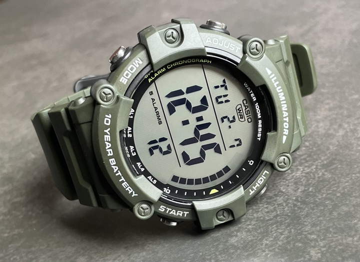 Часы мужские наручные Casio AE-1500WHX-3A тактические с подсветкой ...