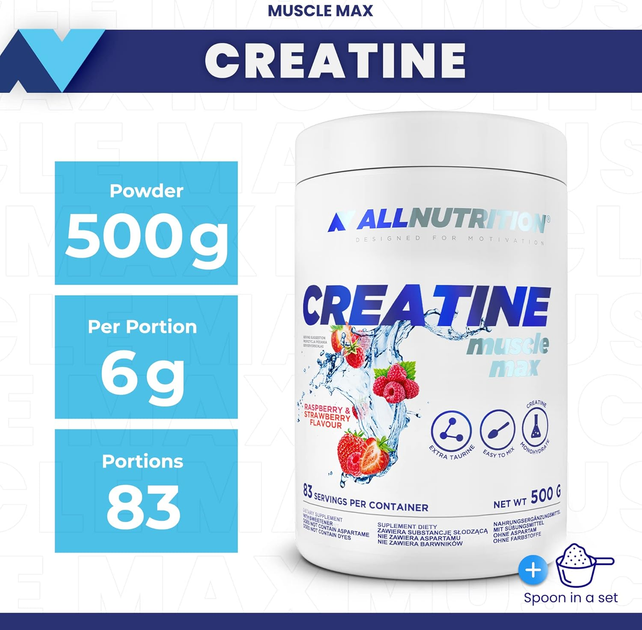 Креатин моногидрат с таурином AllNutrition Creatine Muscle Max 500 g ...