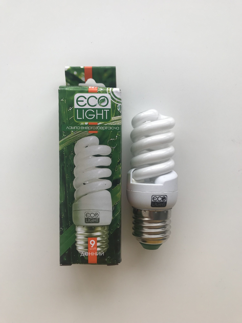 Энергосберегающая лампа ECO LIGHT 9W 9Вт E27 4000К белый нейтральный ...