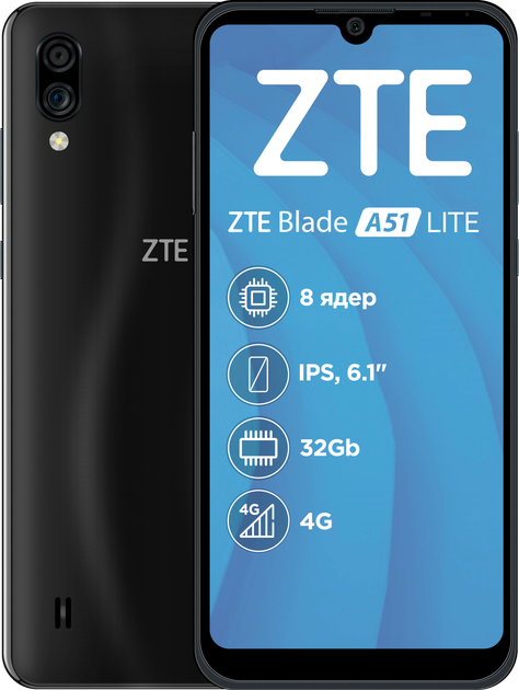 Мобильный телефон ZTE Blade A51 Lite 2/32GB Black – фото, отзывы ...