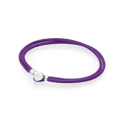 Браслет текстильный с серебряной вставкой для шармов Moments 16 590749 ...