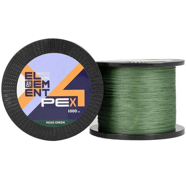 Шнур ZEOX Element PE X4 1000м Moss Green 0.148 – фото, отзывы ...