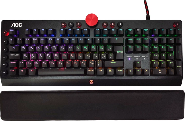 Клавиатура проводная AOC AGK700 Gaming RGB Cherry MX Red USB ...