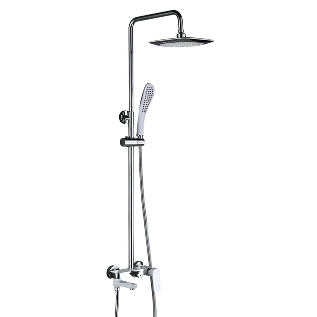 Душова система GAPPO G2448, вилив - перемикач на лійку, білий/хром – фото, отзывы ...