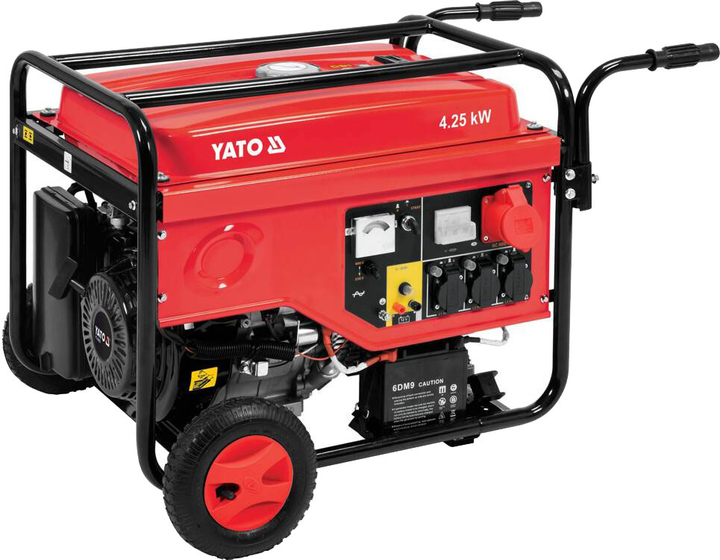 Бензиновый генератор тока YATO 4.25/5.5 кВт 230/380 В 1-3 фазы 25 л (1. ...