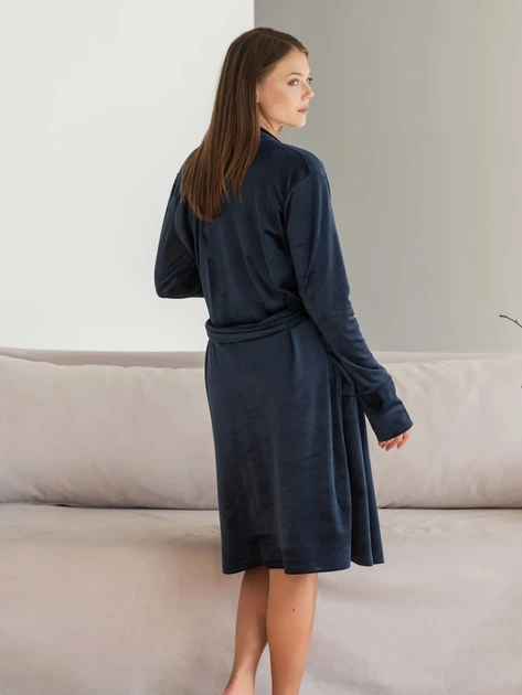 Халат женский велюровый Maritel МА-00001596 XS-M Темно-синий ...