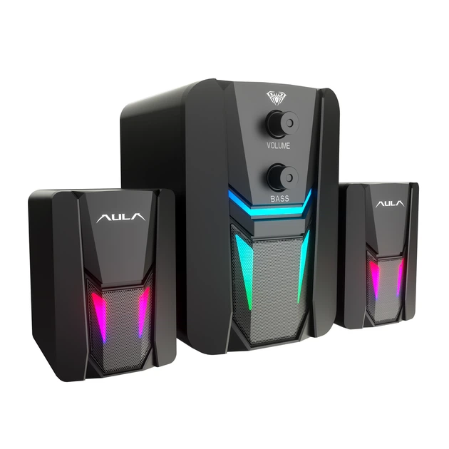 Акустическая система AULA N-189 2.1 Led USB Black (6948391265070 ...