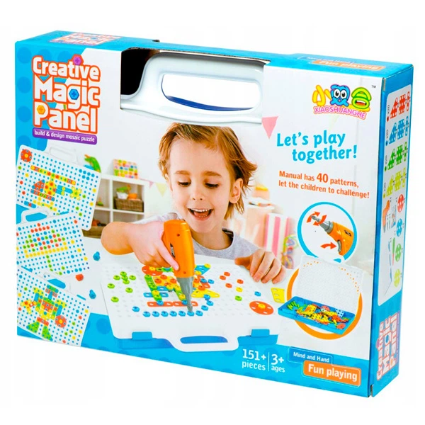 Гвинтова мозаїка з електро шуруповертом Creative Magic Panel, 151 ...
