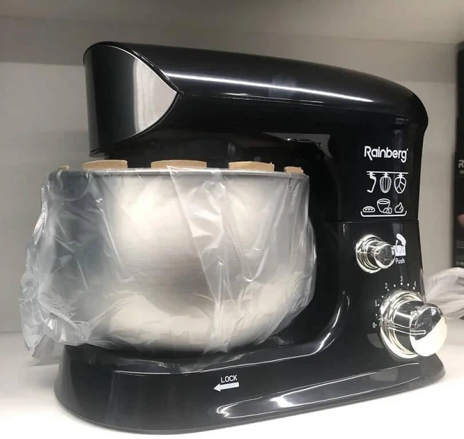 Тестомес Rainberg RB-8083 планетарный с чашей 4 л 3200W Черный – фото, отзывы, характеристики в ...