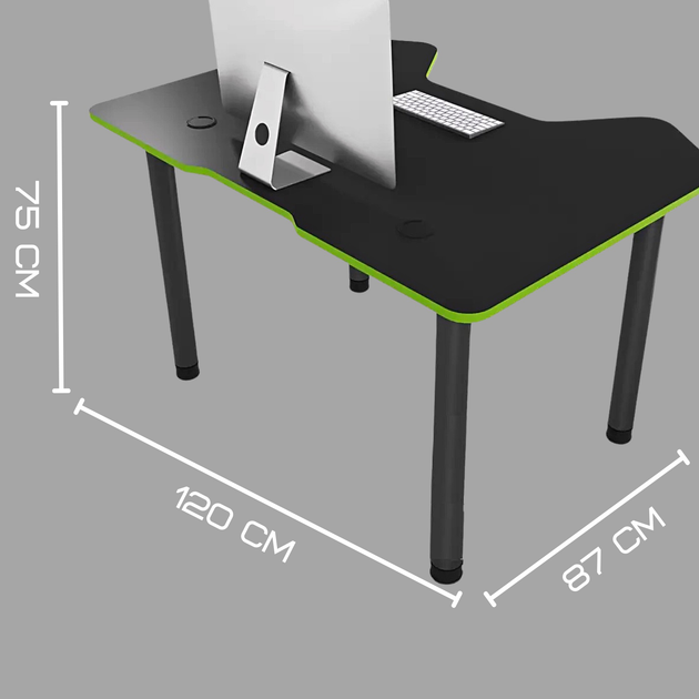 Геймерский Стол для Компьютера 120 x 87 см с Вырезом COMFORT Joystick ...