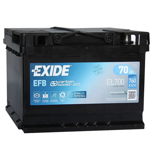 Акумулятор автомобільний EXIDE 70A EFB (EL700) – фото, отзывы ...