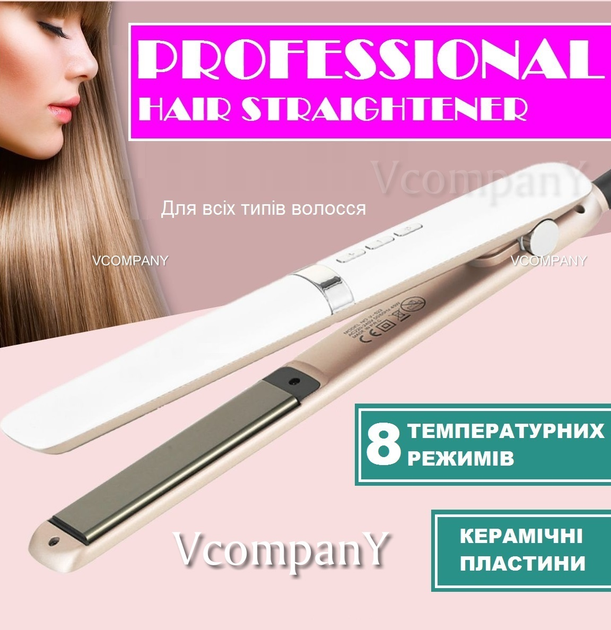 Профессиональная плойка для выпрямления волос VGR Hair Straightener ...