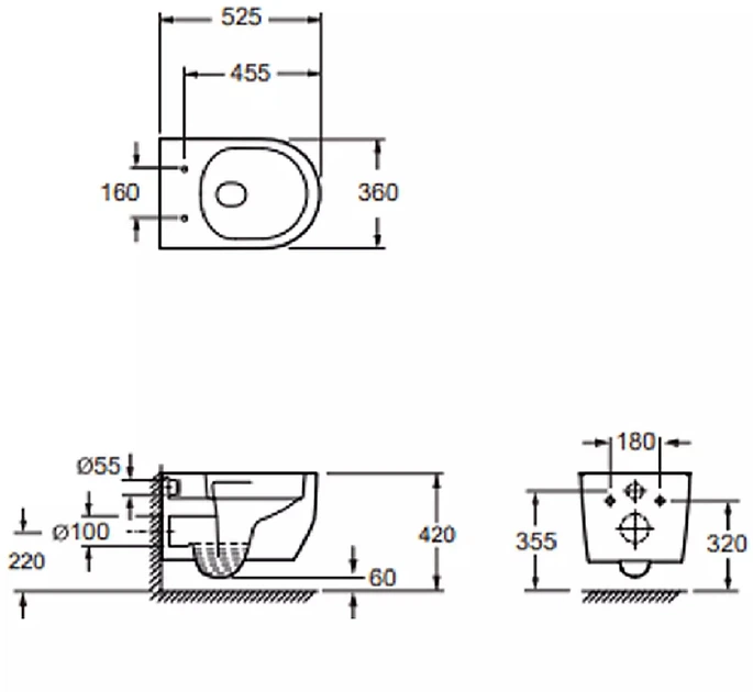 Унитаз подвесной DEVIT Art 3.0 3030140B безободковый Vortex Flush с сиденьем Soft Close ...