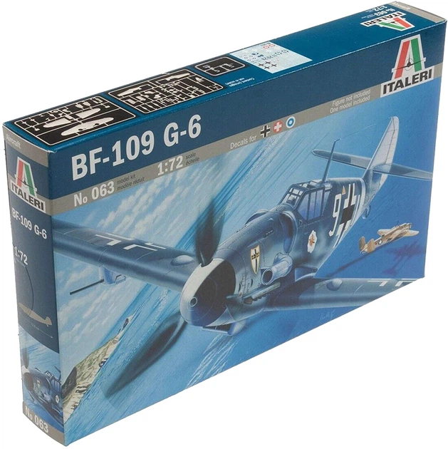Сборная модель Italeri Messerschmitt BF-109 G-6 масштаб 1:72 (8001283800631) – фото, отзывы ...