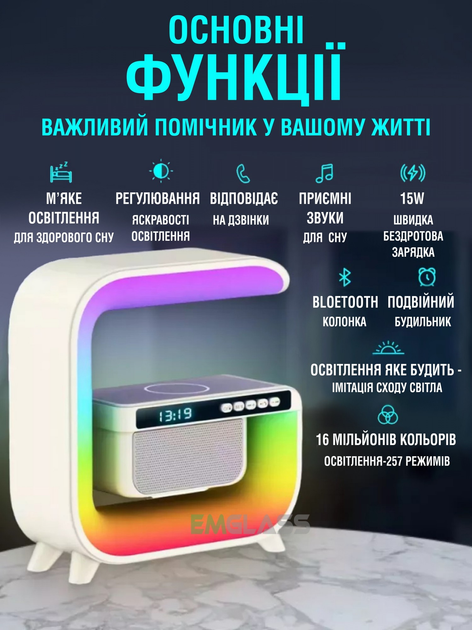 Умный Ночник светильник XM-G3 с Bluetooth Колонкой беспроводной ...