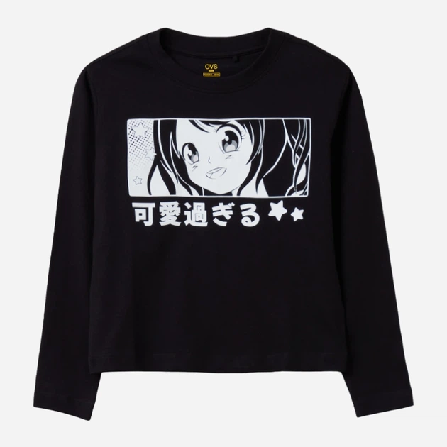 Підліткова футболка з довгими рукавами для дівчинки OVS 1909134 158 см ...