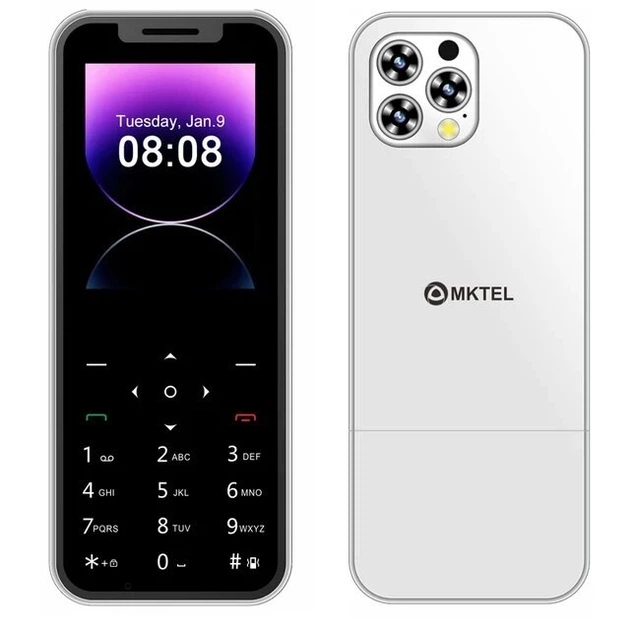 Мобільний телефон MKTEL 14 PRO MAX кнопковий на 4 карти Nano SIM сріблястий (75745986) – фото ...