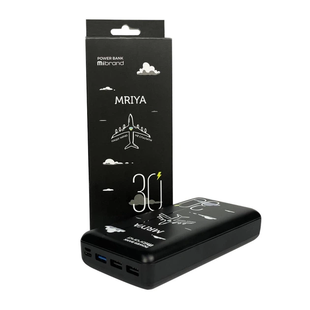 Зовнішній акумулятор Mibrand Mriya Power Bank 30000mAh 20W Black (MI30K/Mriya) – фото, отзывы ...