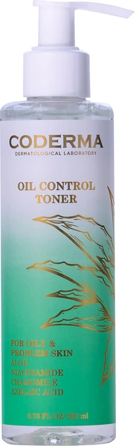 Тонік для обличчя Coderma Себорегулювальний для жирної та проблемної шкіри 200 мл (4820258802197 ...