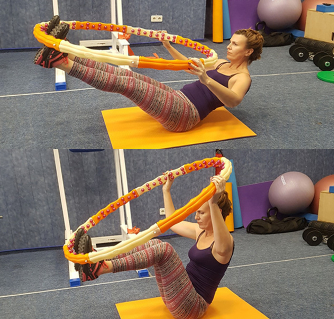 Спортивный обруч Hula Hoop разборной с мягкими шариками 6 частей Ø99 см ...