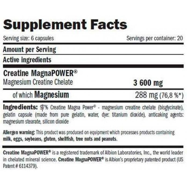 Креатин Amix Creatine MagnaPower 120 caps – фото, отзывы ...