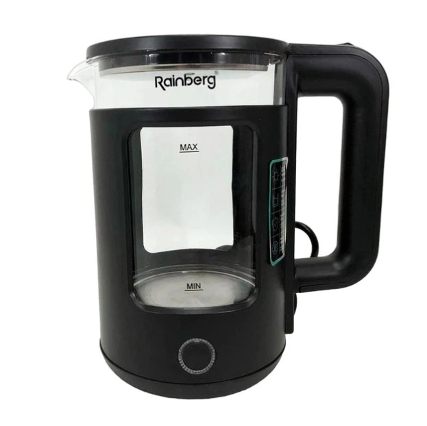 Электрический дисковый чайник Rainberg RB-2220 электрочайник 2.0л LED подсветкой черный – фото ...