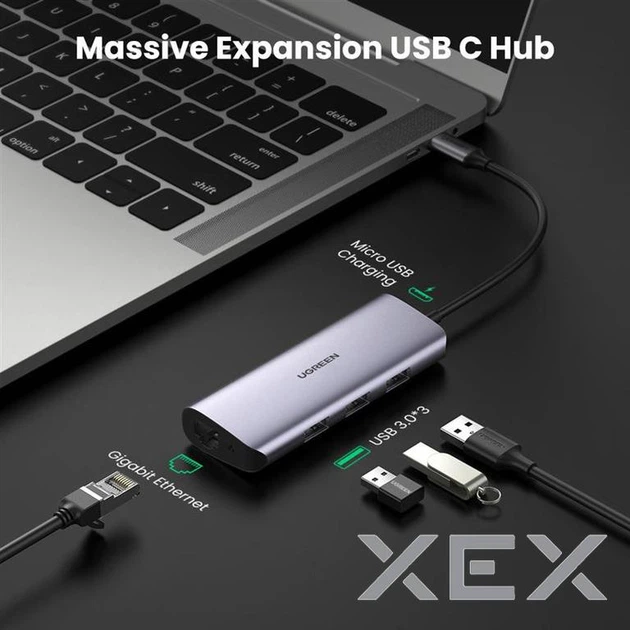 Порт-реплікатор UGREEN CM236 Premium 5-in-1 USB-C Hub (60718) – фото ...