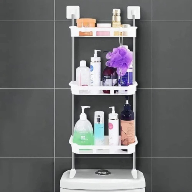 Полка стеллаж в ванную 3 яруса Portable Toilet And Bathroom Storage ...