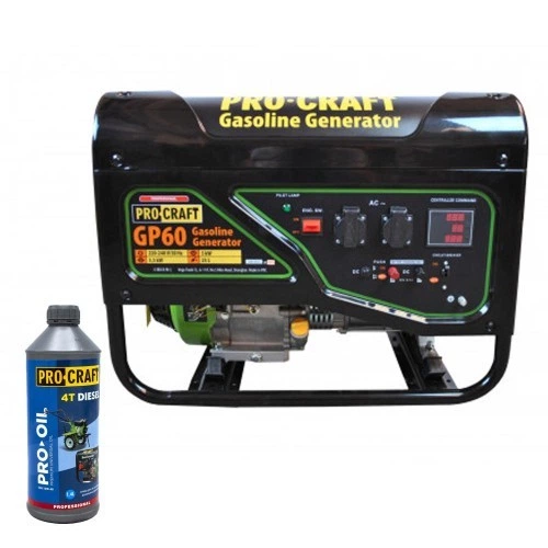 Генератор бензиновый Procraft GP60 + масло моторное 4Т – фото, отзывы, характеристики в интернет ...