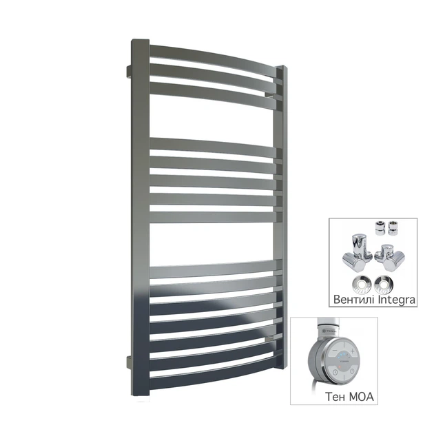 Рушникосушка комбінована Terma DEXTER 860x500 Chrome, тен MOA + вентиль Integra – фото, відгуки ...