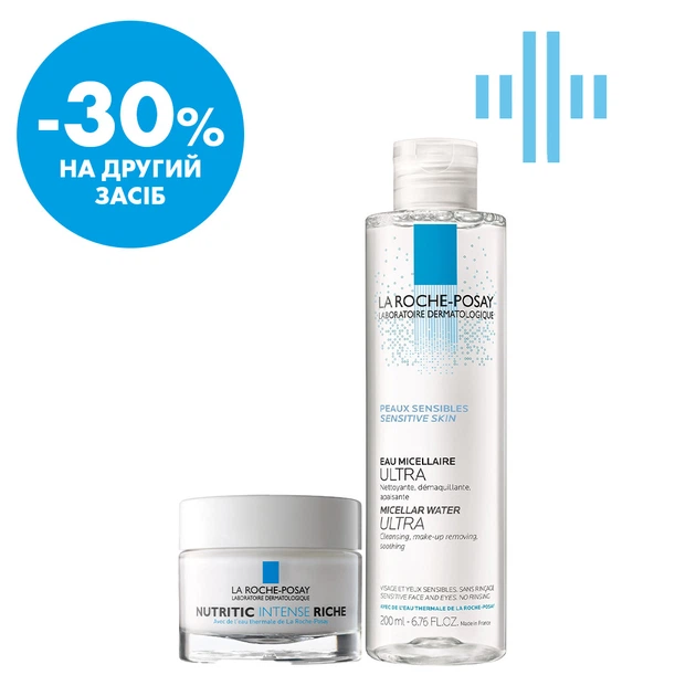 Набір La Roche-Posay Міцелярний розчин для чутливої шкіри 200 мл + Крем ...