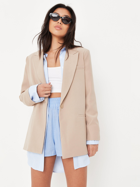Пиджак удлиненный женский Missguided GD-00062824 40 Песочный ...