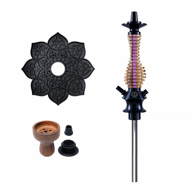 Шахта для кальяну KARMA HOOKAH модель 3.0 mini line пьорпл, блюдце ...