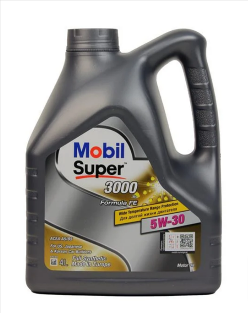 Моторное масло Mobil Super 3000 X1 Formula FE 5W-30, 4л, (151526 ...