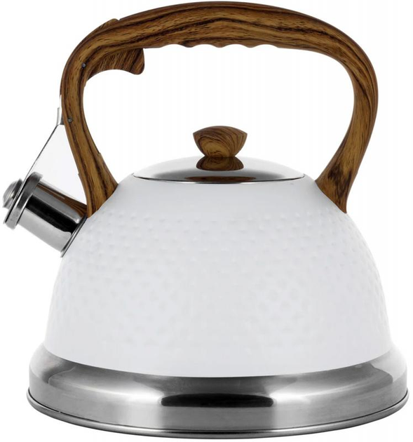Чайник Kamille Whistling Kettle White 2.7л з нержавіючої сталі зі ...