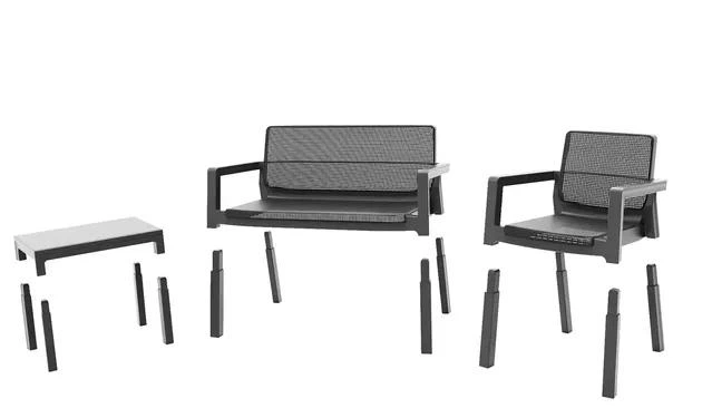 Набір пластикових меблів Keter Emily Patio Set 246589 графіт – купить ...