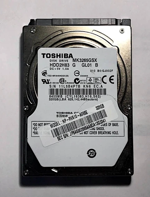 Жесткий диск Toshiba 320GB 5400rpm 8MB 2.5 SATA II (MK3265GSX) б/у ...