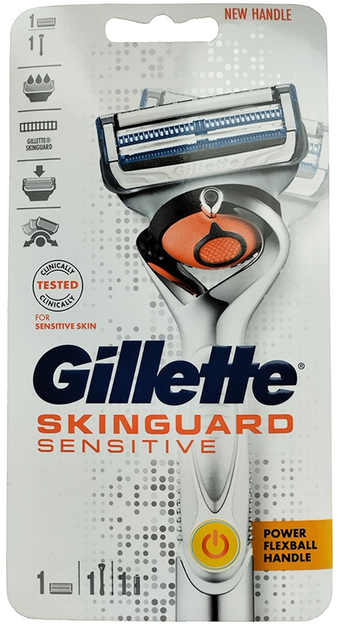Набор для бритья Gillette Skinguard Sensitive станок + сменный картридж ...