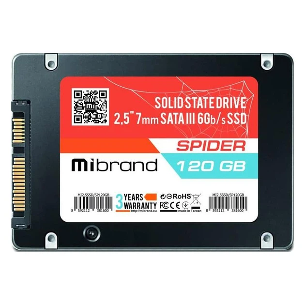SSD MIBRAND Spider 120GB 2.5" SATA OEM (MI2.5SSD/SP120GB) – фото ...