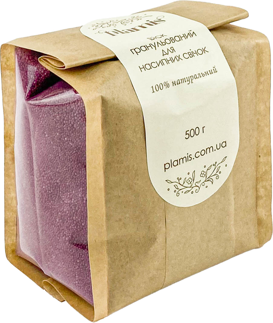 Воск для насыпных свечей Plamis 500 г + фитиль Темная сирень (PW-500-13 ...