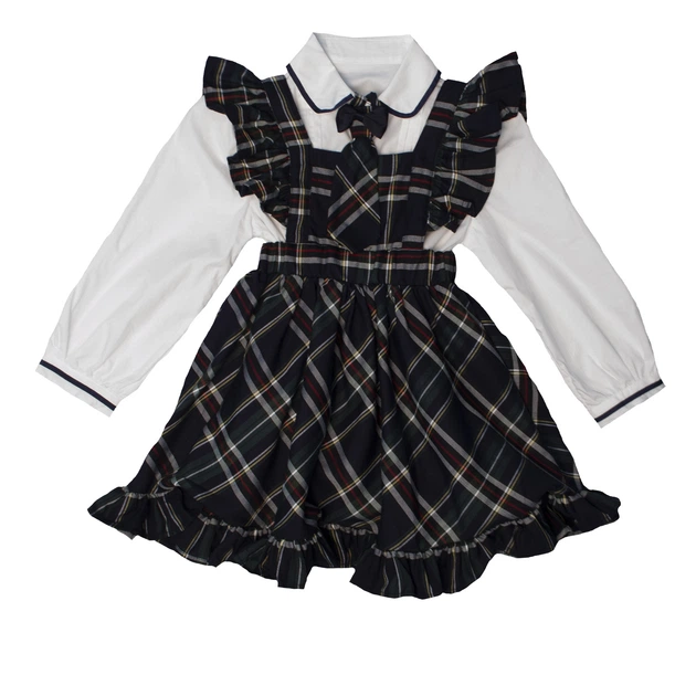 Костюм с платьем школьный для девочки XFJK 86010 116 см Синий от ...