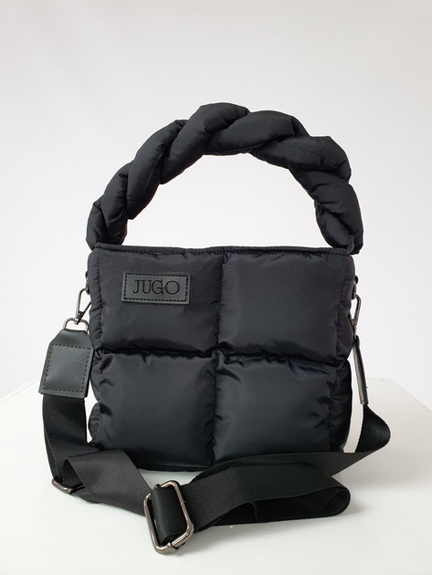 Сумка дутая женская JUGO puffer №1 из плащевки, черная от продавца ...