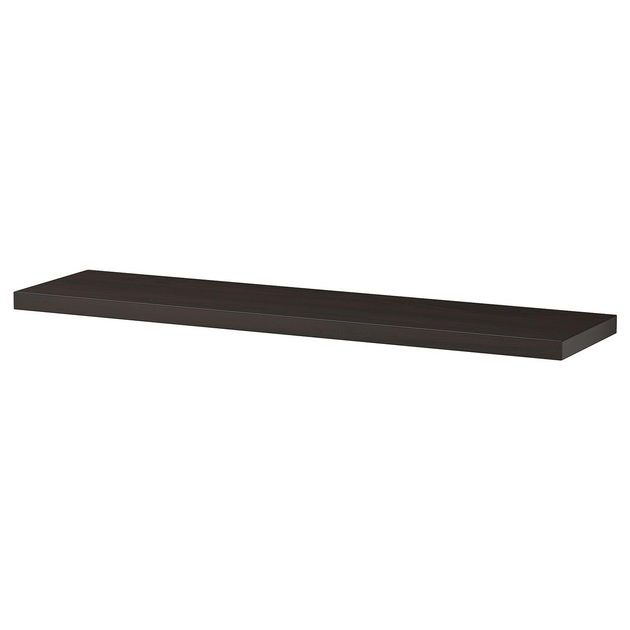 Полиця IKEA BERGSHULT БЕРГСХУЛЬТ, коричнево-чорний, 80х20 см, 304.262. ...