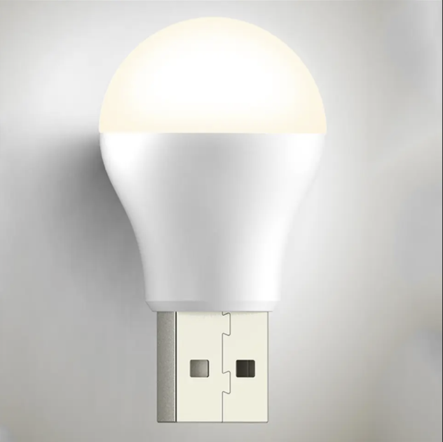 Светодиодная USB лампа-фонарик груша ночник 1W USB LED Light Теплый – фото, отзывы ...