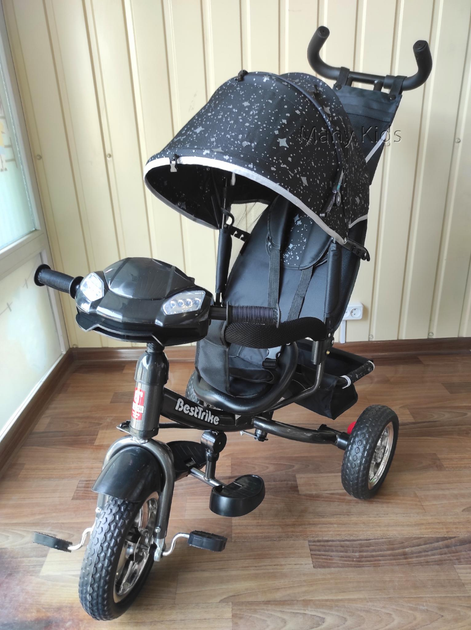 Дитячий триколісний велосипед коляска з батьківською ручкою Best Trike