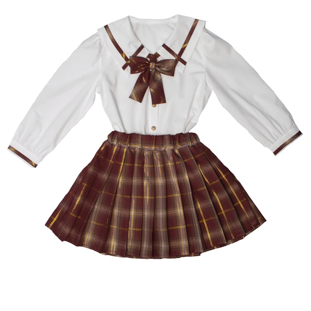 Костюм с юбкой школьный для девочки XFJK 86021 128 см Бордовый от ...