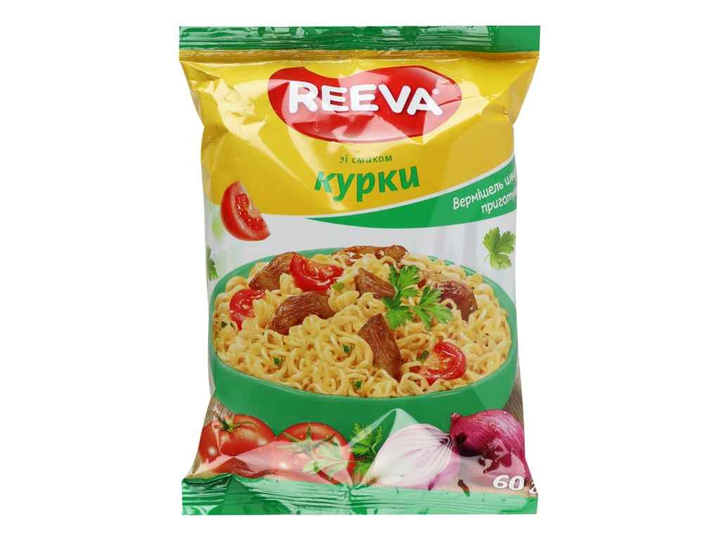 Вермішель швидкого приготування Reeva 60г Курка – ROZETKA. Купить ...